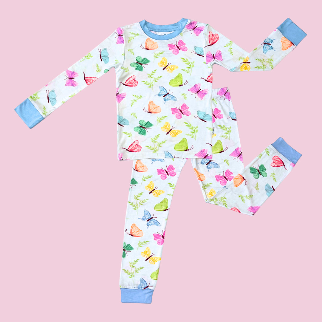 Comfortable Bamboo PJs | Blossoming Butterfly Pajamas – Zip N' Bear™
